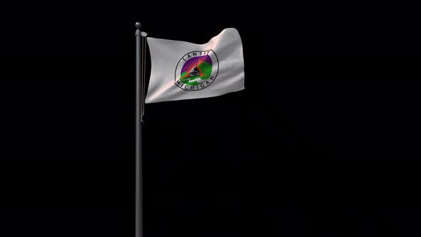 Lansing Flag With Alpha 4K, Motion Graphics | VideoHive