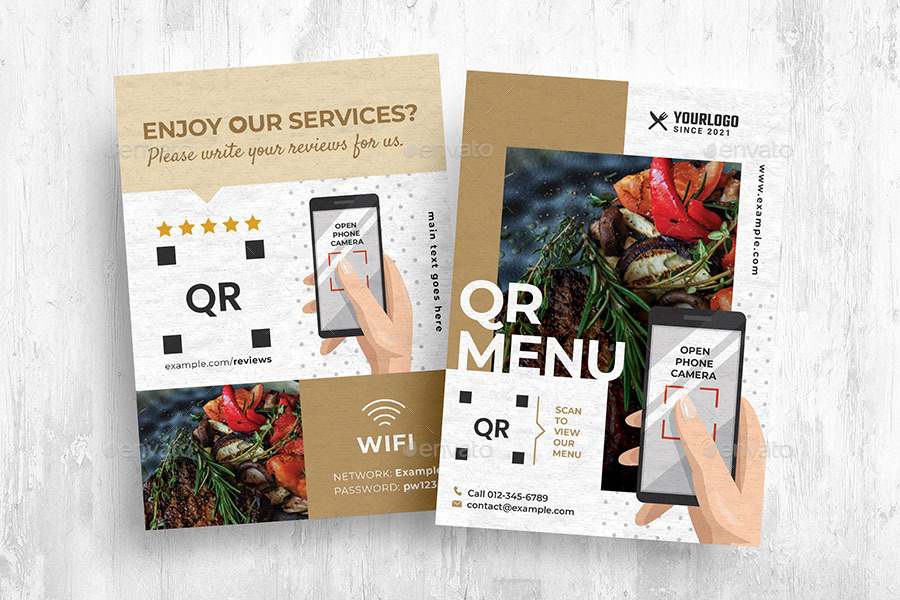 QR code Scan Flyer Template Vol.5, Print Templates | GraphicRiver