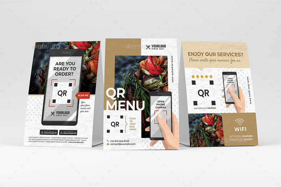 QR code Scan Flyer Template Vol.5, Print Templates | GraphicRiver