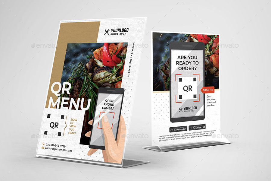 QR code Scan Flyer Template Vol.5, Print Templates | GraphicRiver