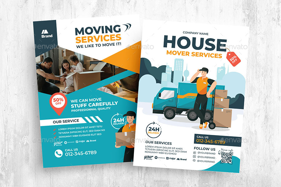 House / Storage Mover Services Poster & Flyer, Print Templates ...