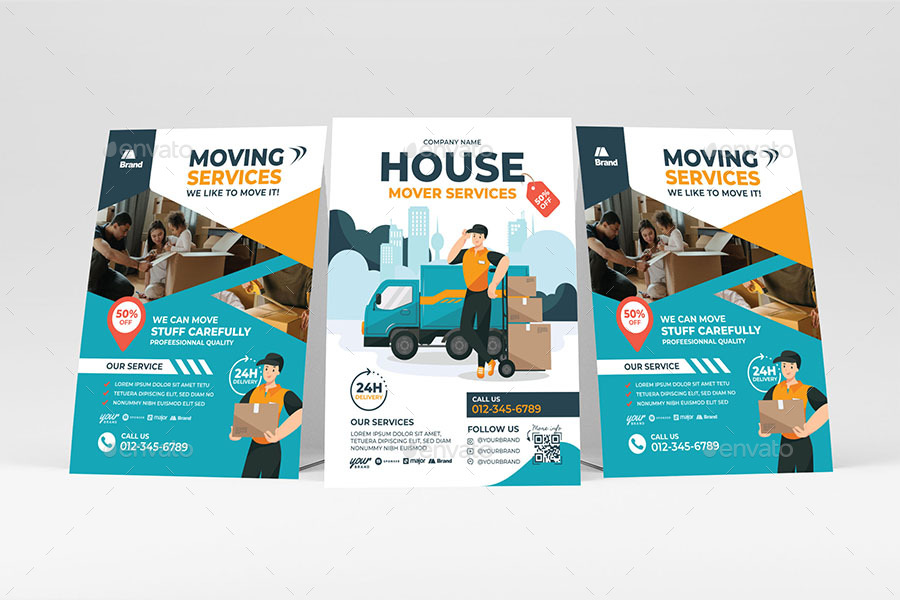 House / Storage Mover Services Poster & Flyer, Print Templates ...