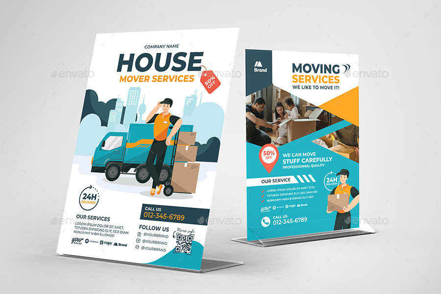 House / Storage Mover Services Poster & Flyer, Print Templates ...