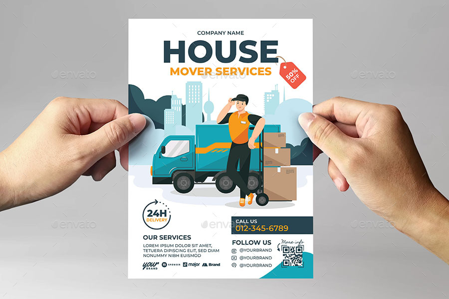 House / Storage Mover Services Poster & Flyer, Print Templates ...