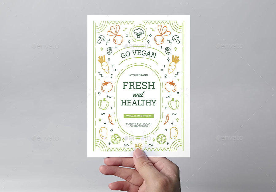 Ornate Vegan Flyer Templates Pack, Print Templates | GraphicRiver