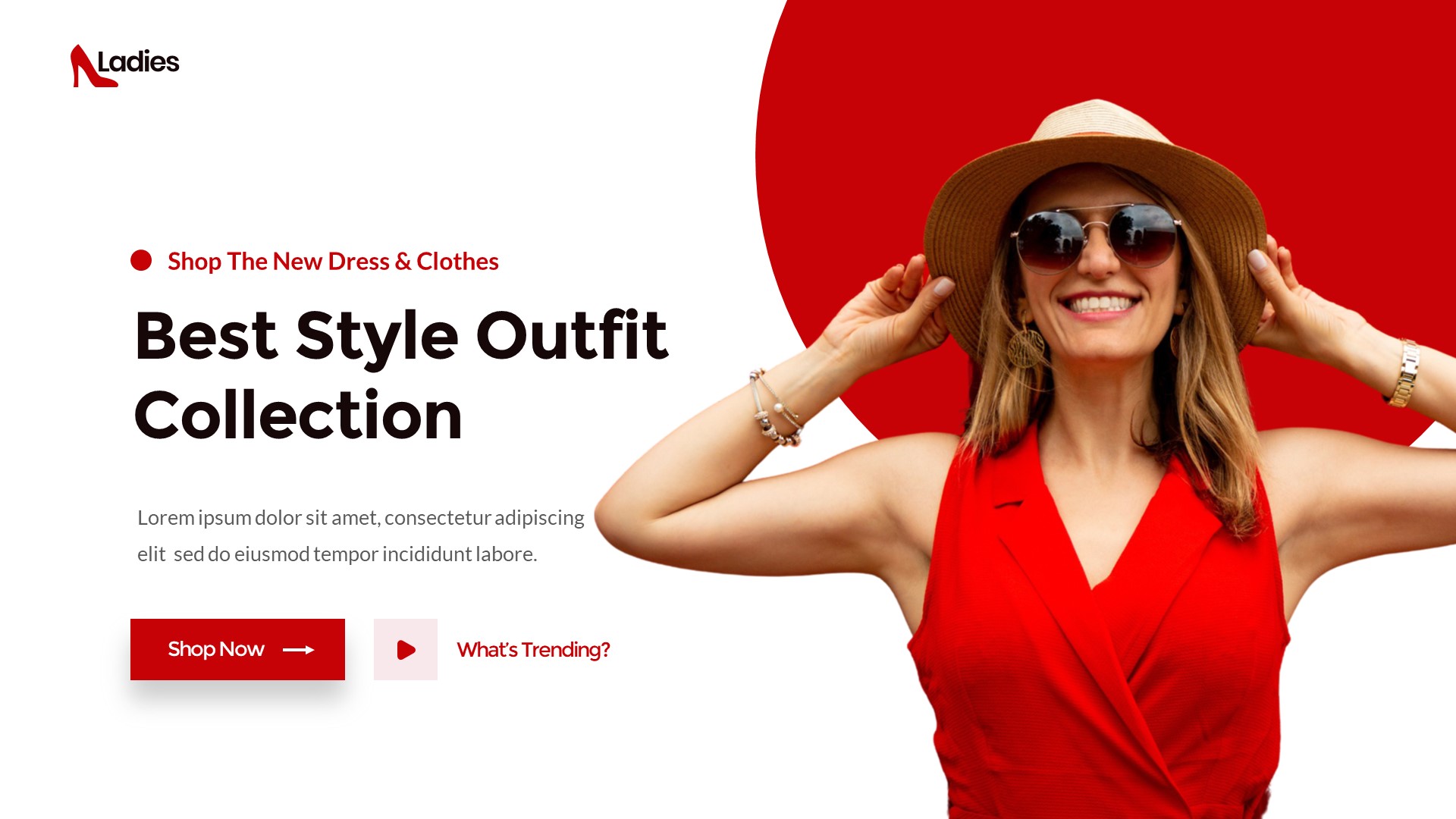 Ladies - Fashion & Clothing PowerPoint Template, Presentation Templates
