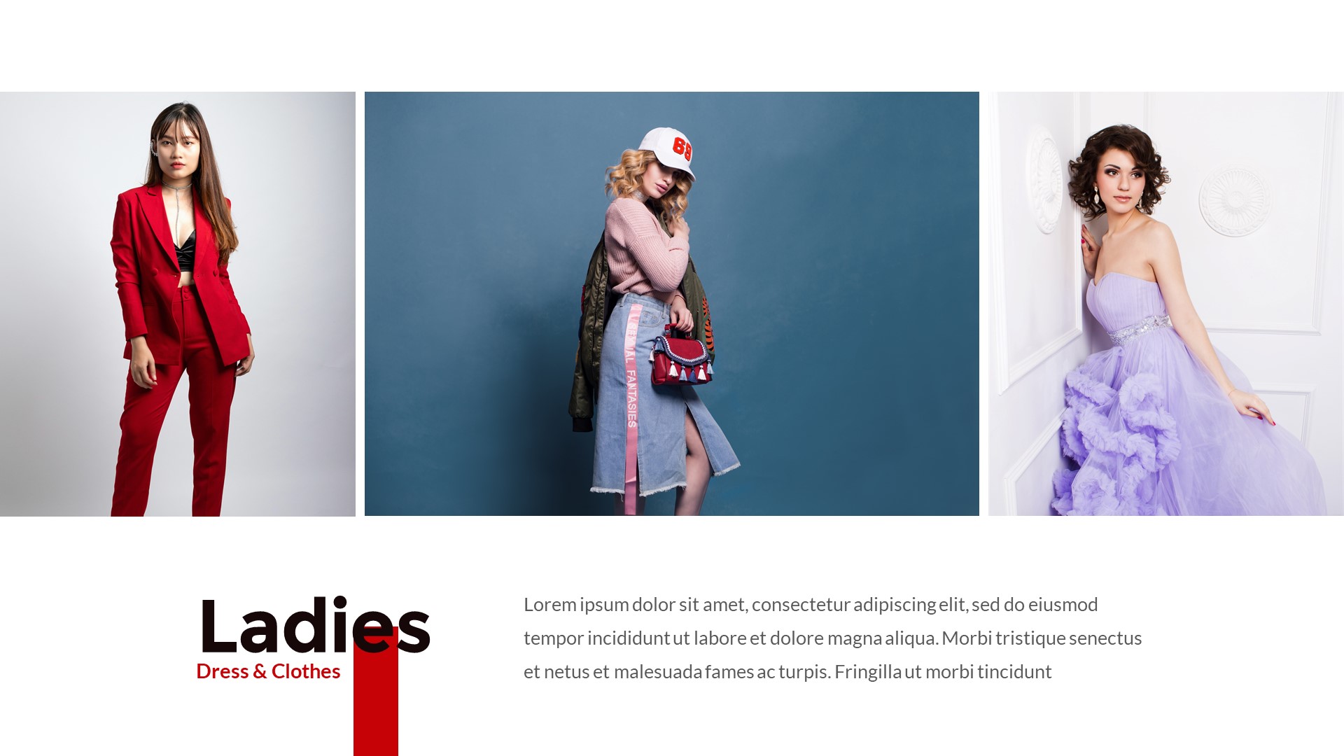 Ladies - Fashion & Clothing PowerPoint Template, Presentation Templates