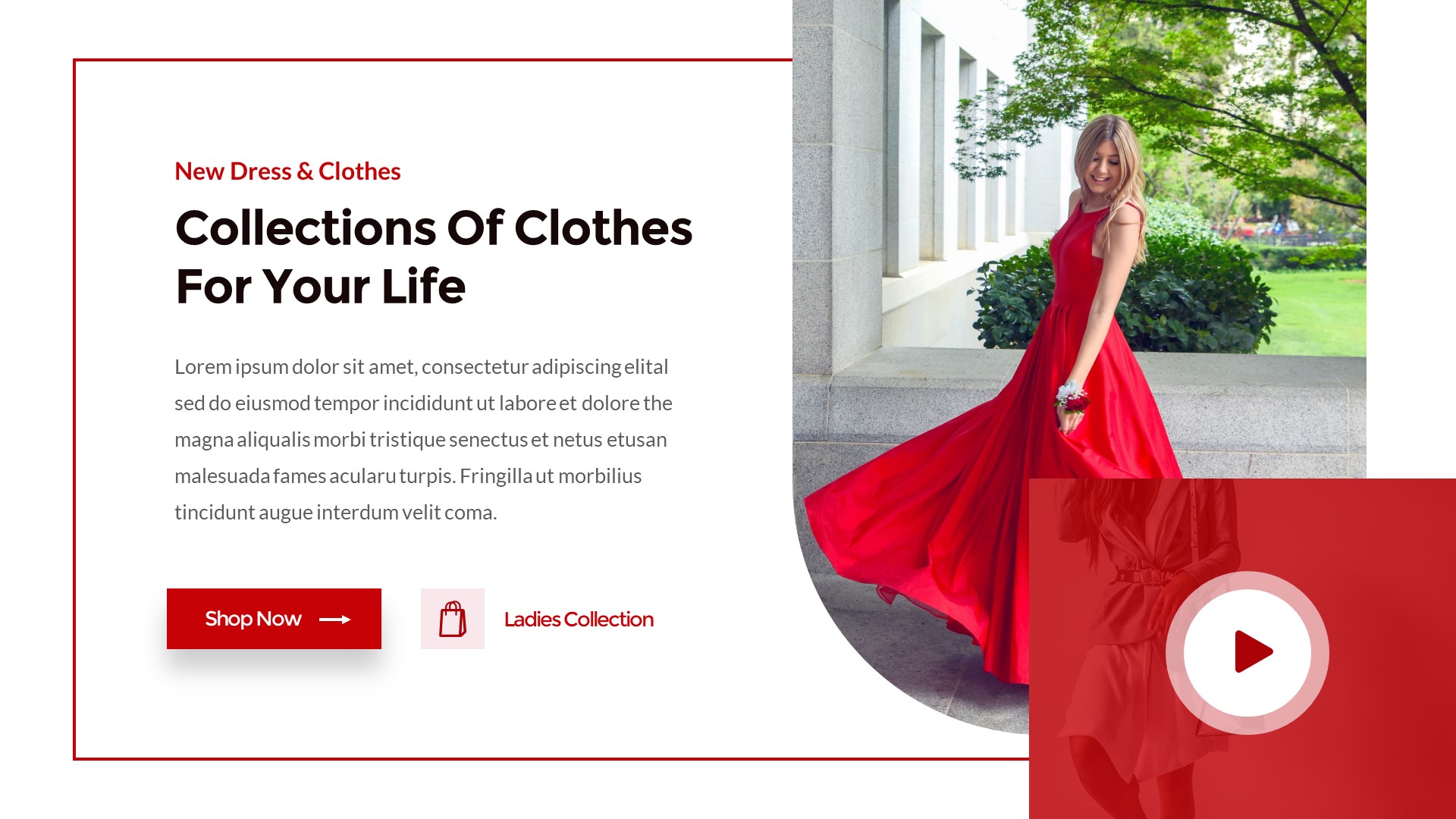 Ladies - Fashion & Clothing PowerPoint Template, Presentation Templates