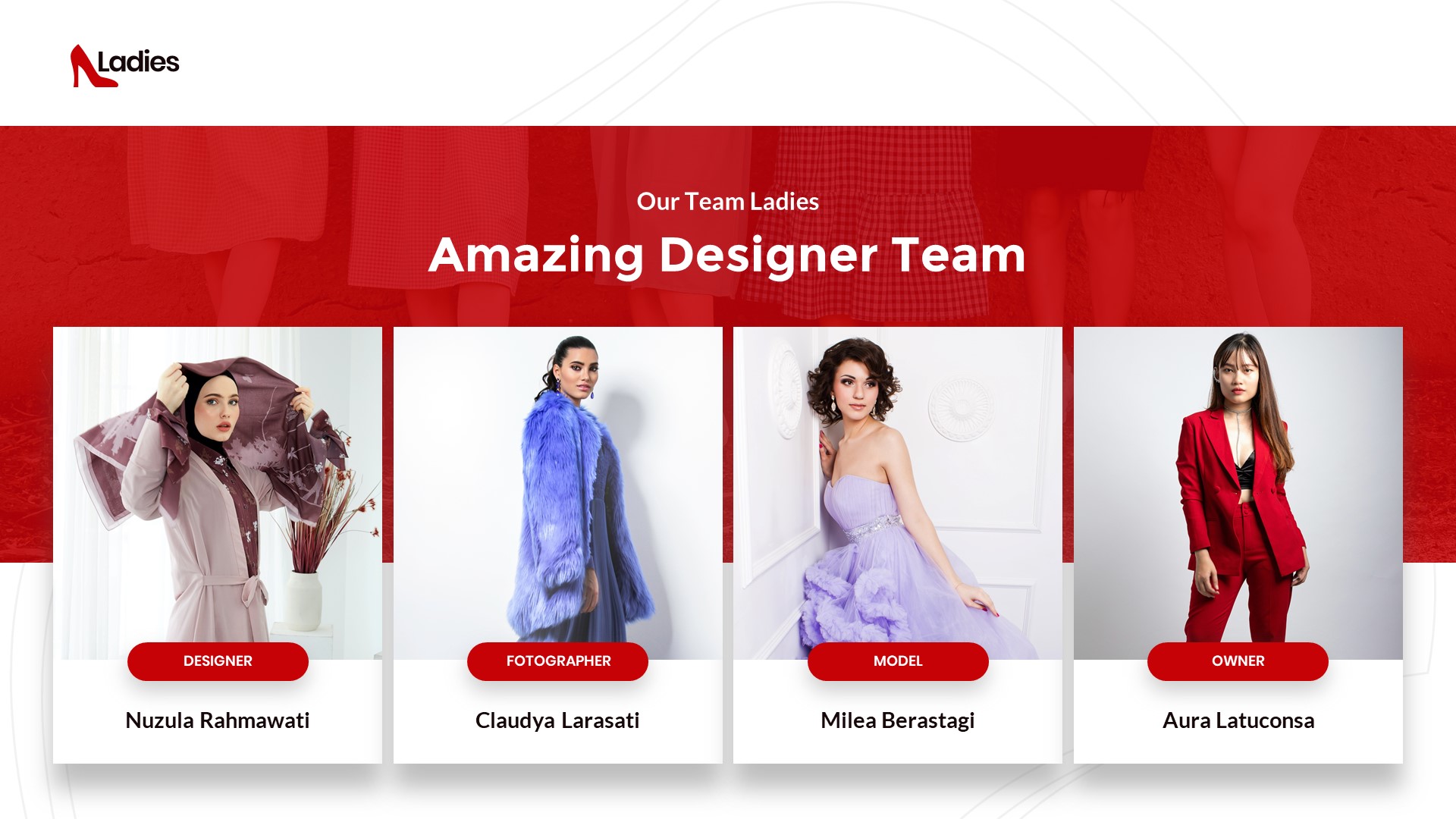 Ladies - Fashion & Clothing PowerPoint Template, Presentation Templates