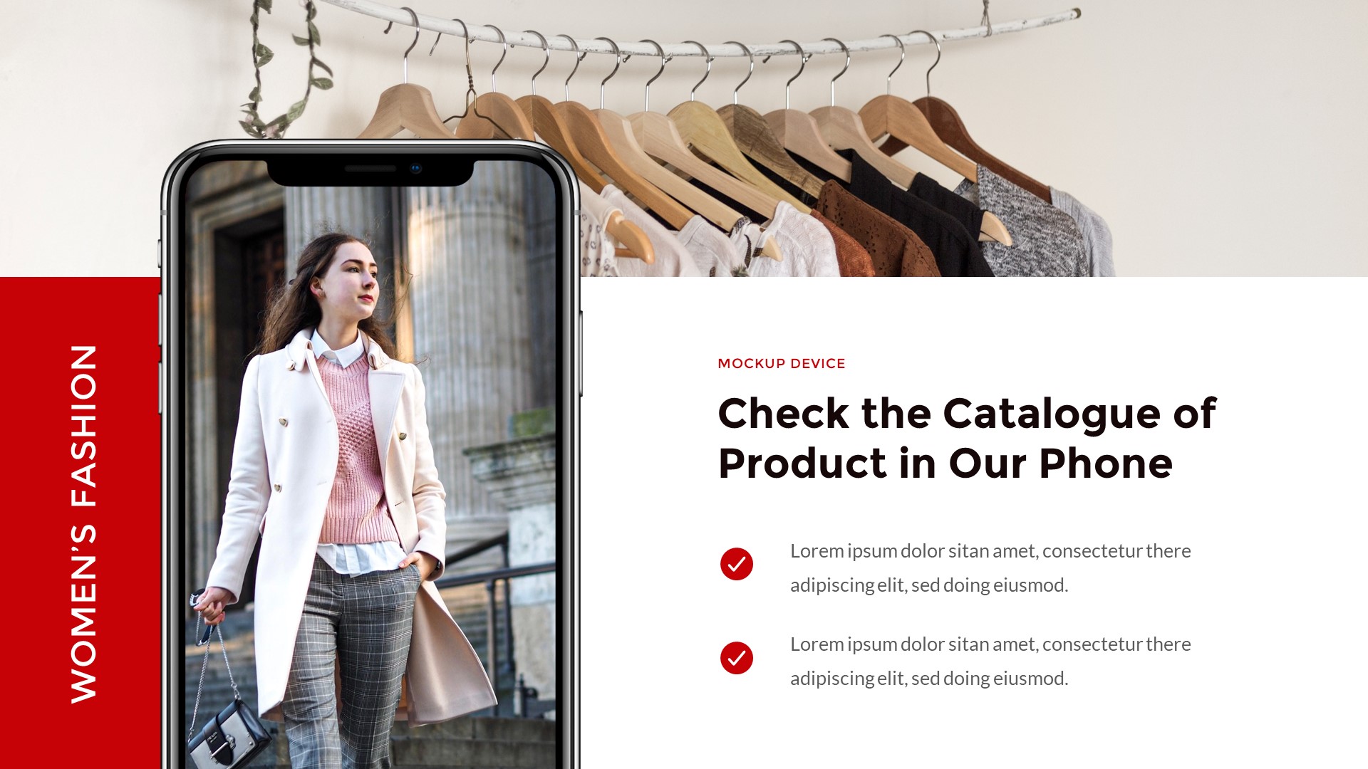 Ladies - Fashion & Clothing PowerPoint Template, Presentation Templates