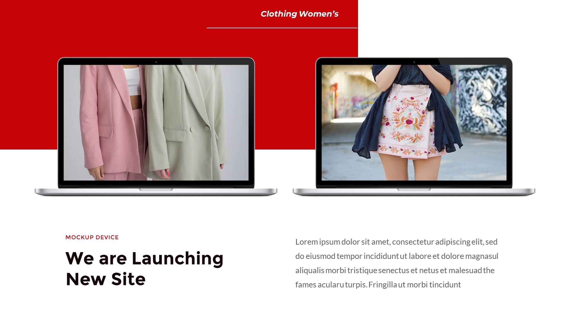 Ladies - Fashion & Clothing PowerPoint Template, Presentation Templates