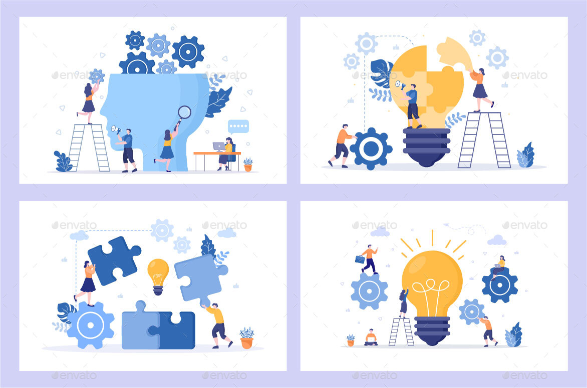 15 Setting Flat Design Illustration, Vectors | GraphicRiver