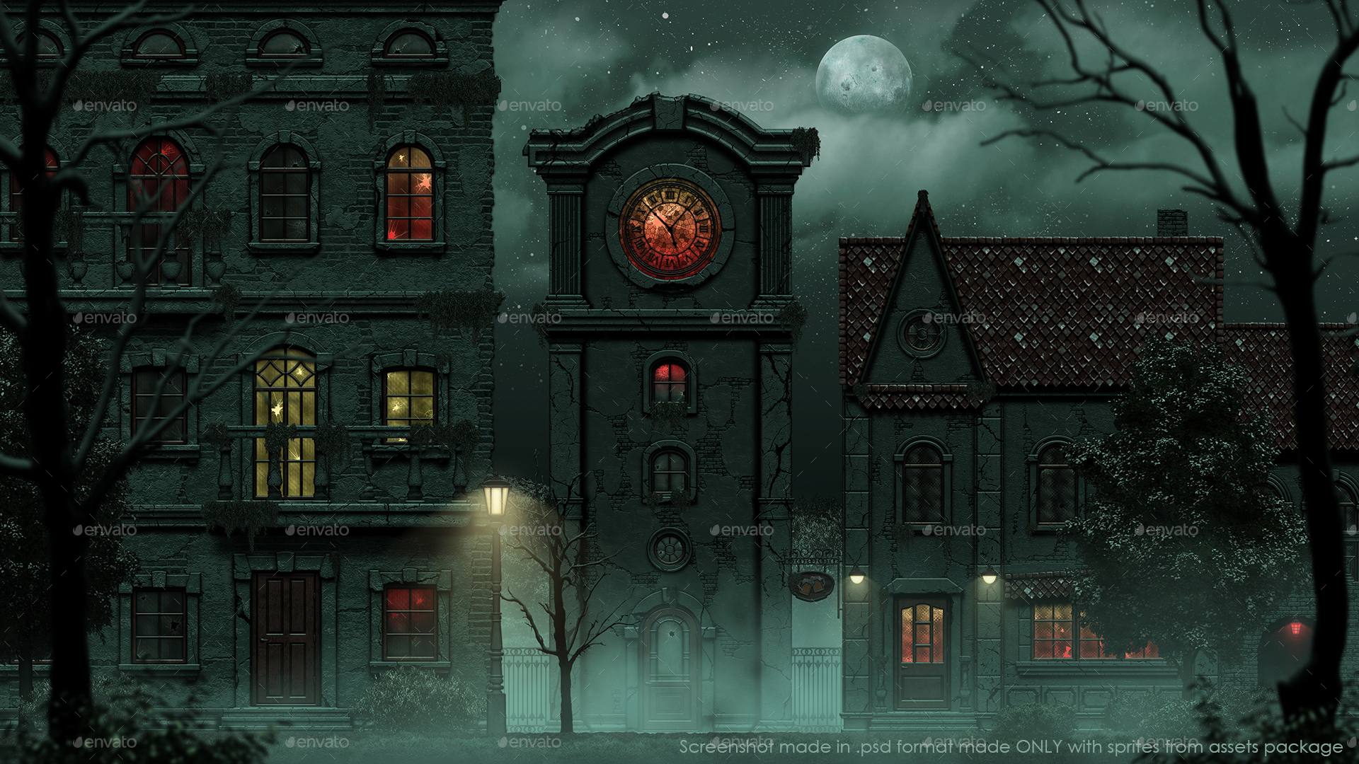 2D Dark Environment Pack, Game Assets | GraphicRiver