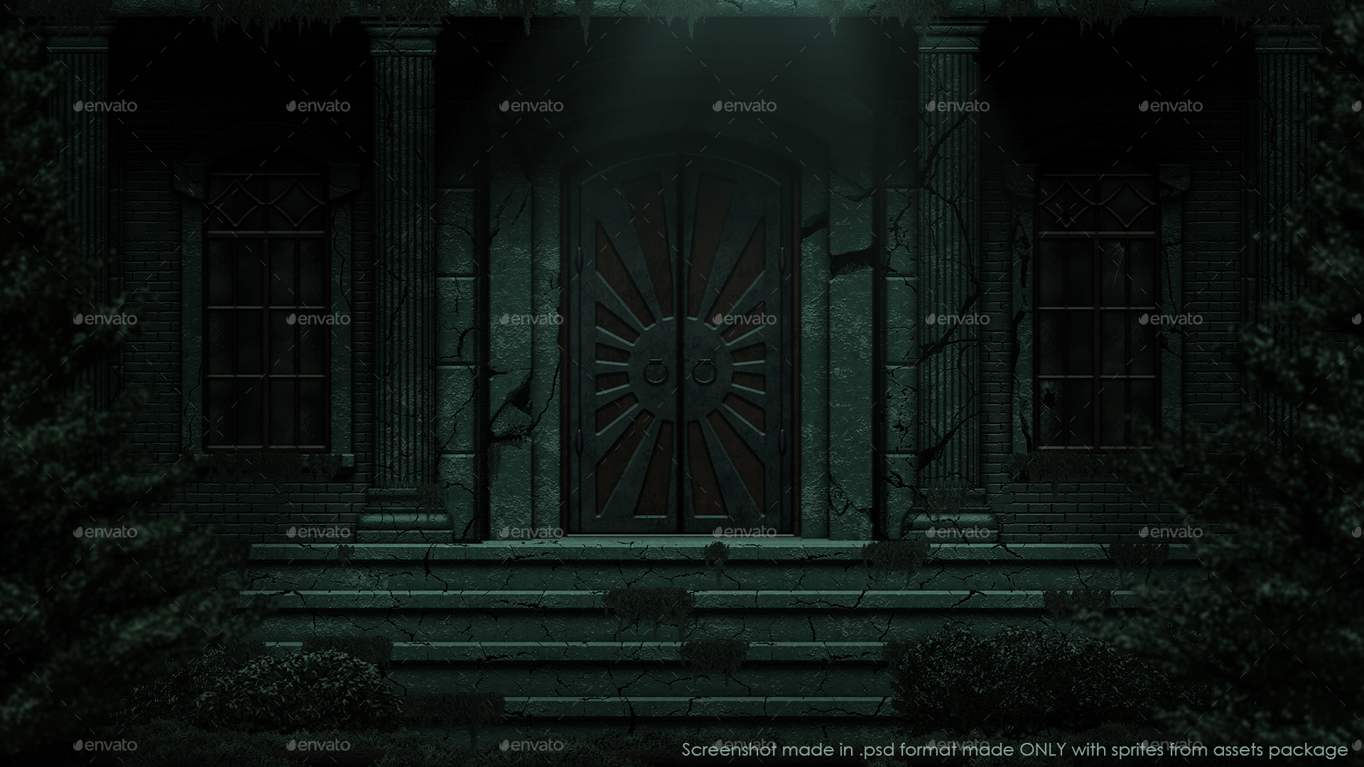 2D Dark Environment Pack, Game Assets | GraphicRiver