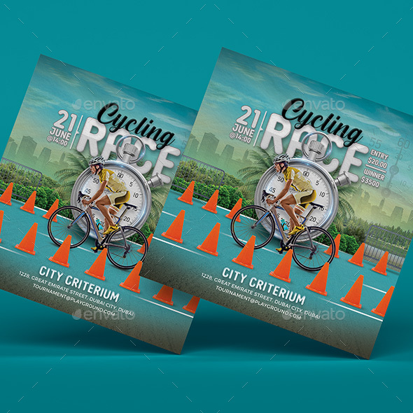 Cycling Race Flyer, Print Templates | GraphicRiver