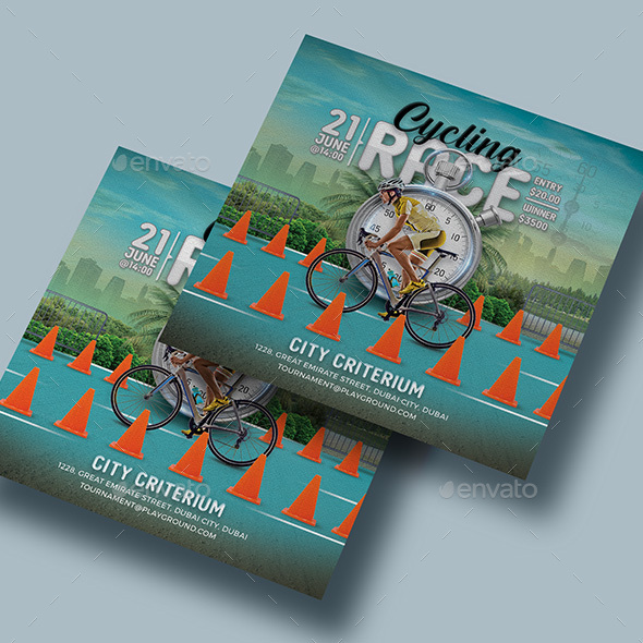 Cycling Race Flyer, Print Templates | GraphicRiver