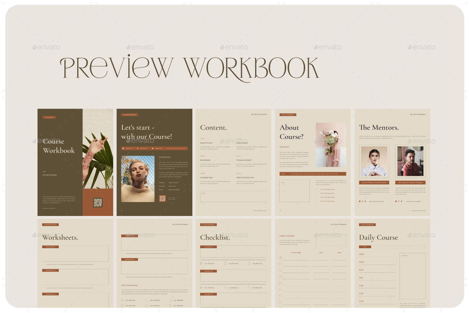 Course Workbook, Print Templates | GraphicRiver