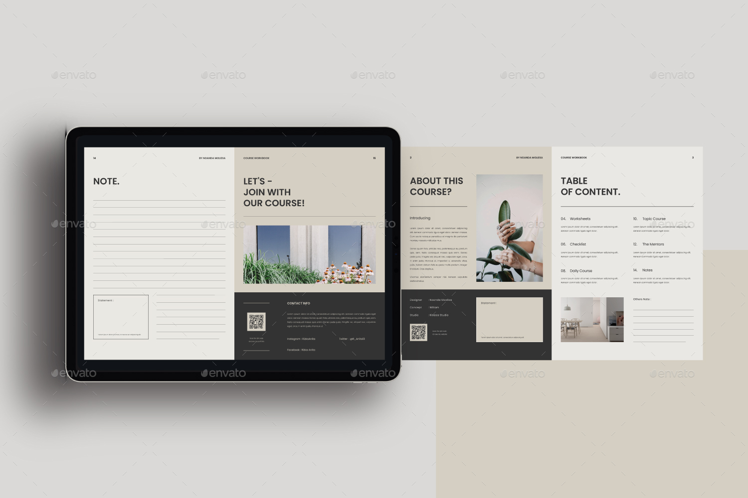 Course Workbook, Print Templates | GraphicRiver