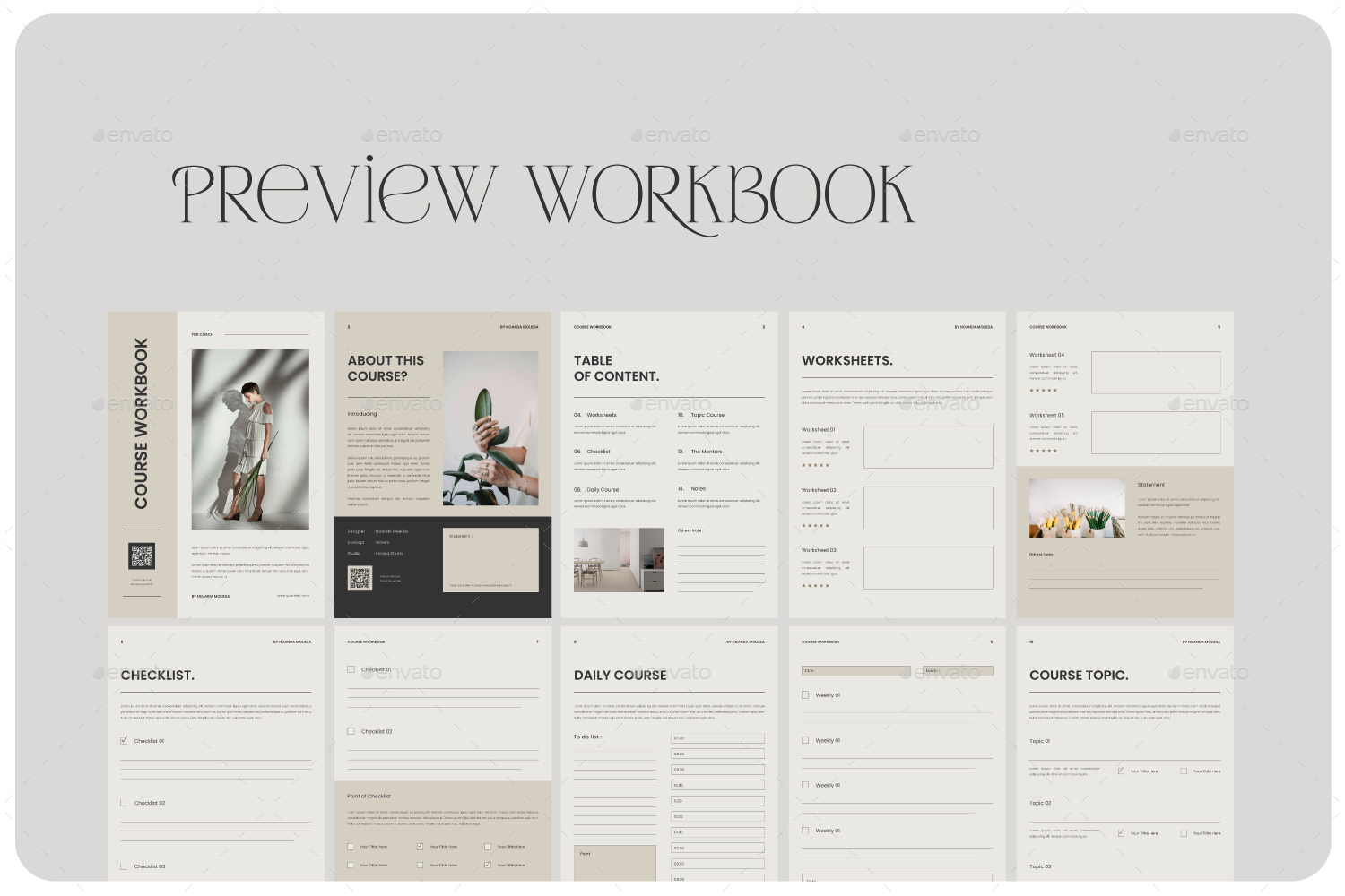 Course Workbook, Print Templates | GraphicRiver