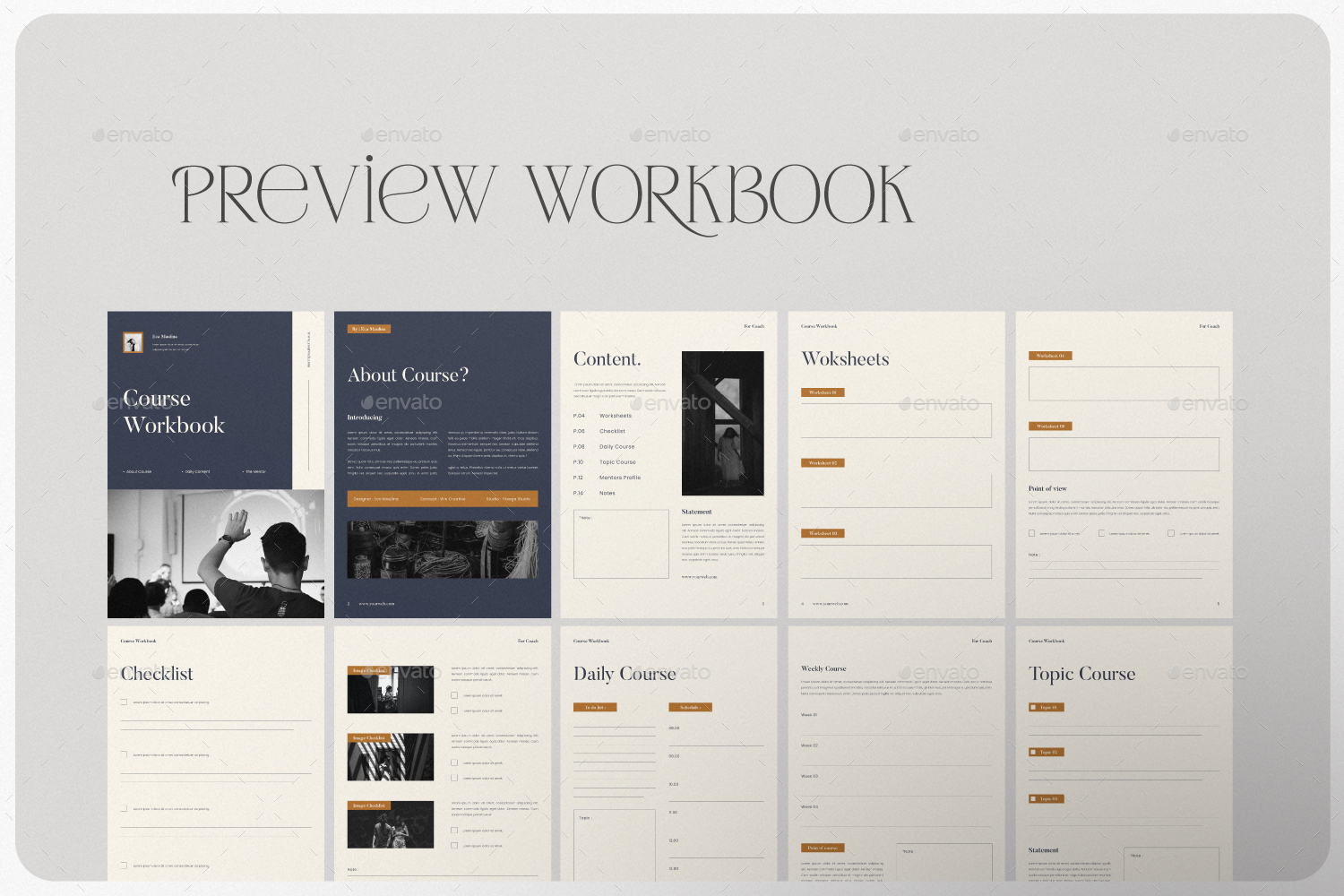 Course Workbook, Print Templates | GraphicRiver