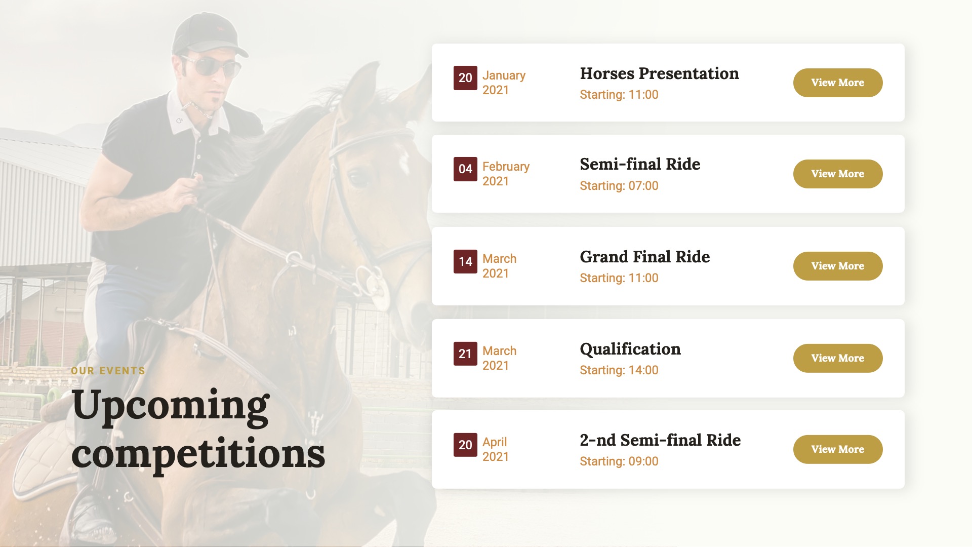 JARONE - Equestrian & Horse Riding Club Powerpoint Template ...