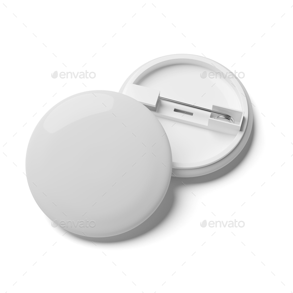 White badge isolated on white. 3d rendering. Stock Photo by Ha4ipuri