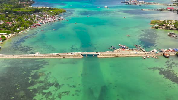 Dauis Bridge Between the Islands of Bohol and Panglao Philippines ...