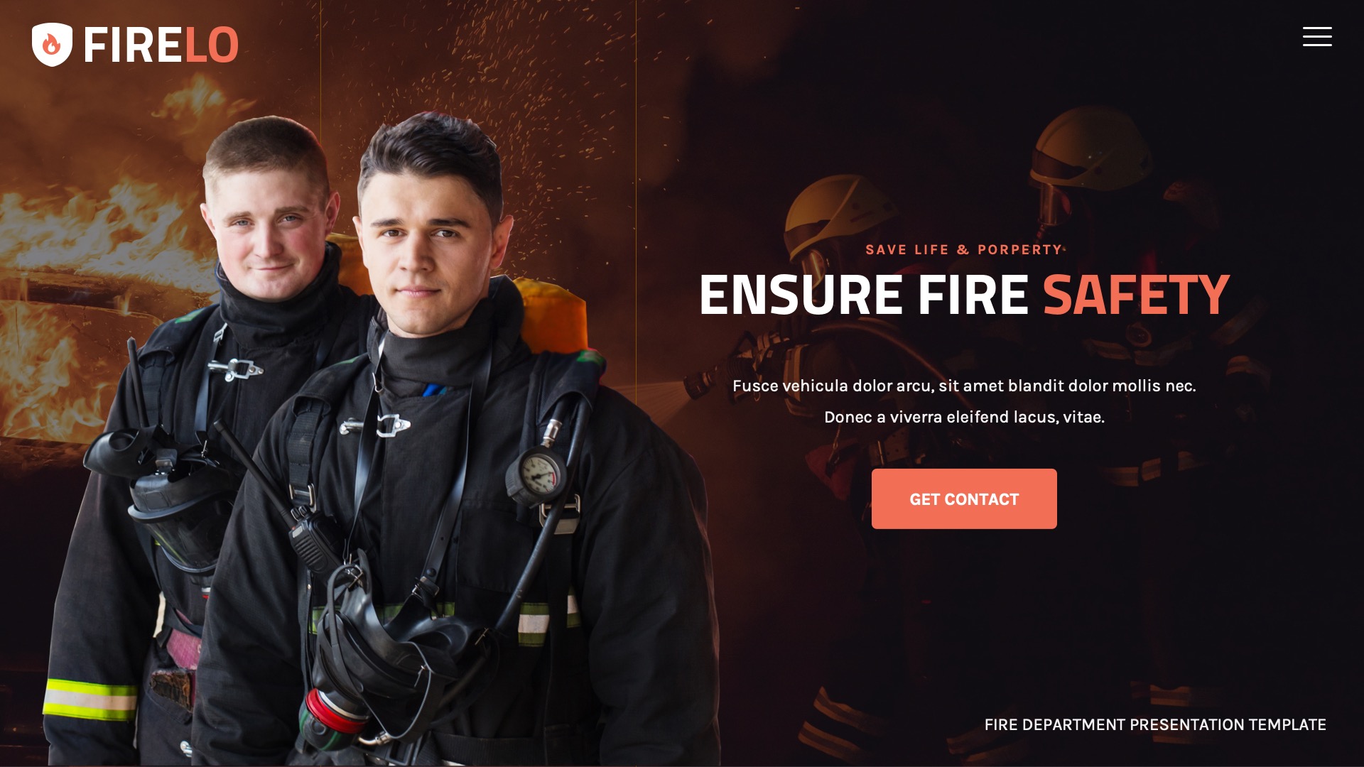 FIRELO - Fire Department Powerpoint Template, Presentation Templates