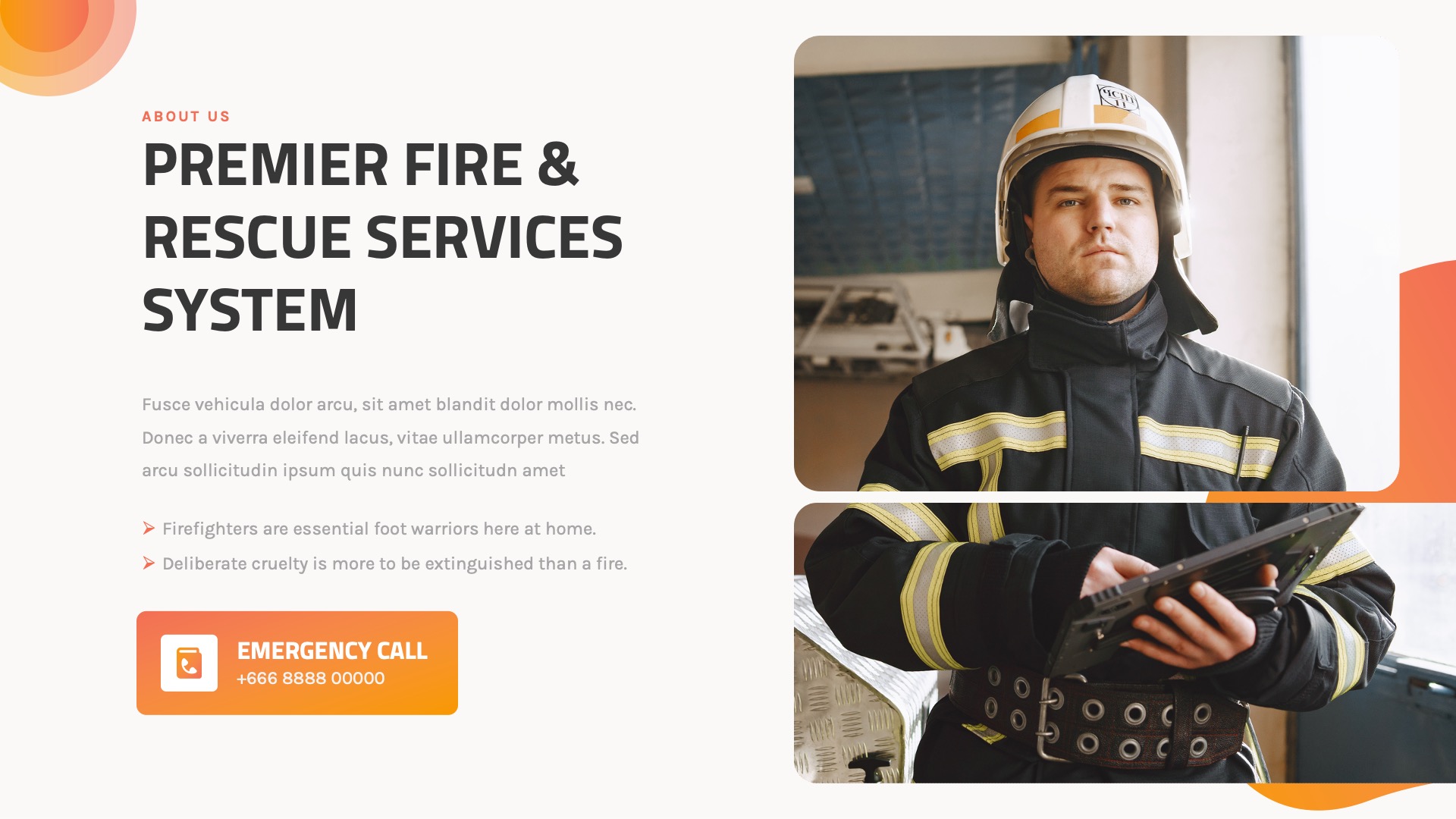 FIRELO - Fire Department Powerpoint Template, Presentation Templates