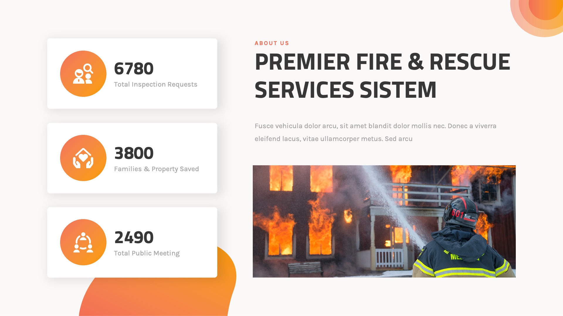 FIRELO - Fire Department Powerpoint Template, Presentation Templates