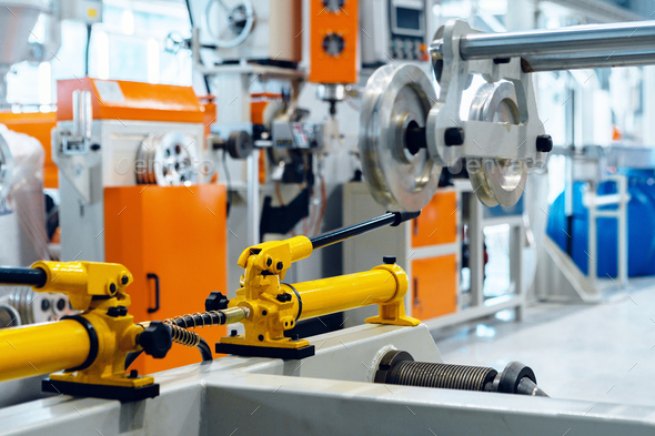 Inside the new factory manufacturing electrical cable. Cable production ...