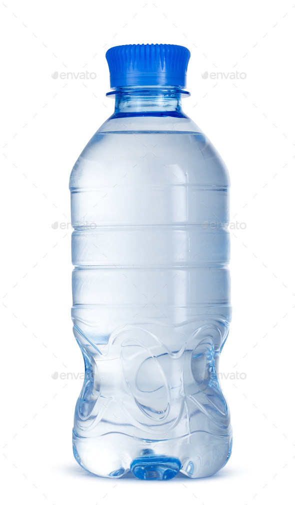 Small bottle of mineral water in plastic isolated on white Stock Photo ...
