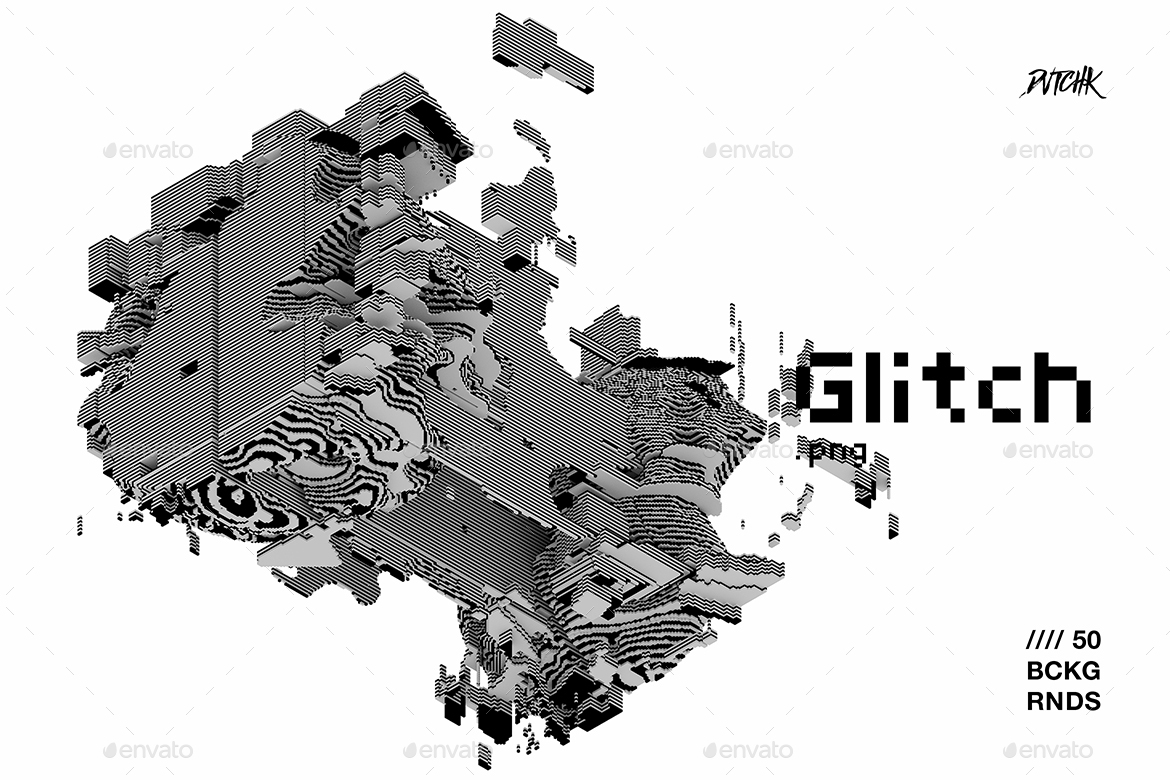 Glitch | Geometric Transparent PNG Error Shapes, Graphics | GraphicRiver