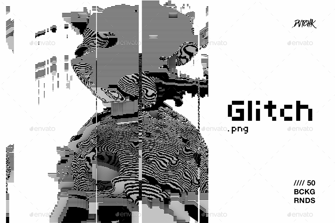 Glitch | Geometric Transparent PNG Error Shapes, Graphics | GraphicRiver