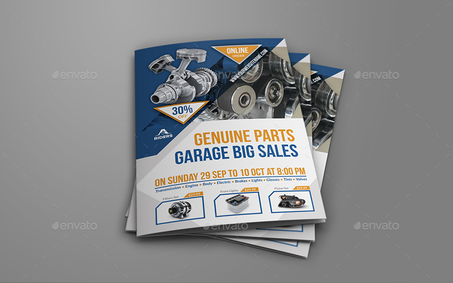 Auto Parts Advertising Bundle, Print Templates | GraphicRiver