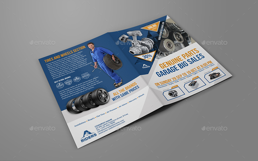 Auto Parts Advertising Bundle, Print Templates | GraphicRiver