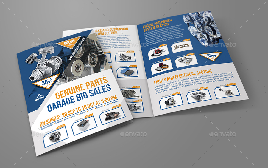 Auto Parts Advertising Bundle, Print Templates | GraphicRiver