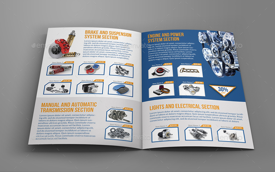 Auto Parts Advertising Bundle, Print Templates | GraphicRiver