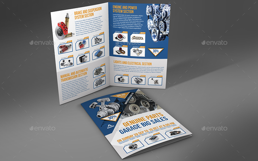 Auto Parts Advertising Bundle, Print Templates | GraphicRiver