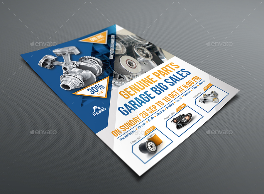 Auto Parts Advertising Bundle, Print Templates | GraphicRiver