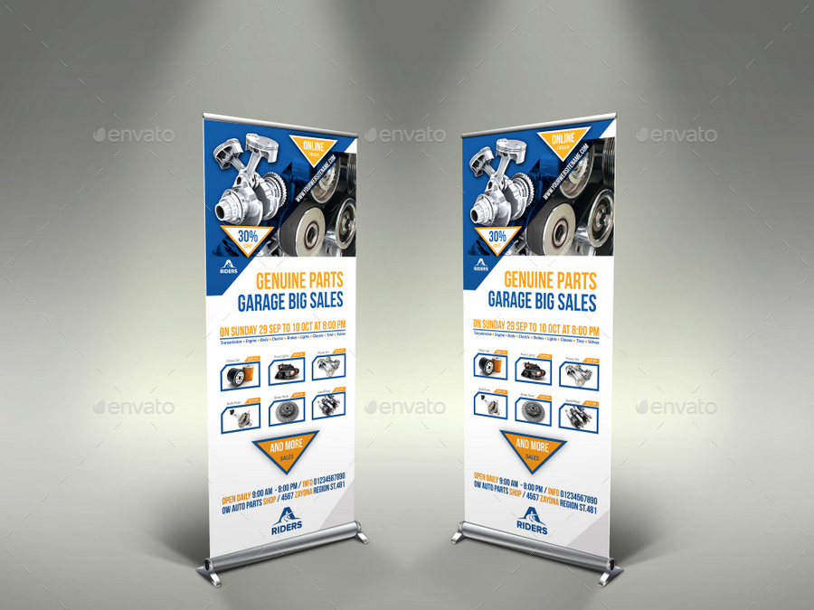 Auto Parts Advertising Bundle, Print Templates | GraphicRiver