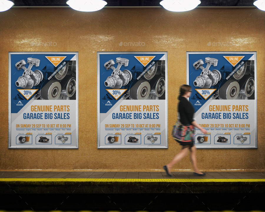 Auto Parts Advertising Bundle, Print Templates | GraphicRiver