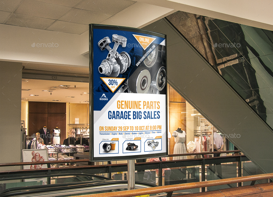 Auto Parts Advertising Bundle, Print Templates | GraphicRiver