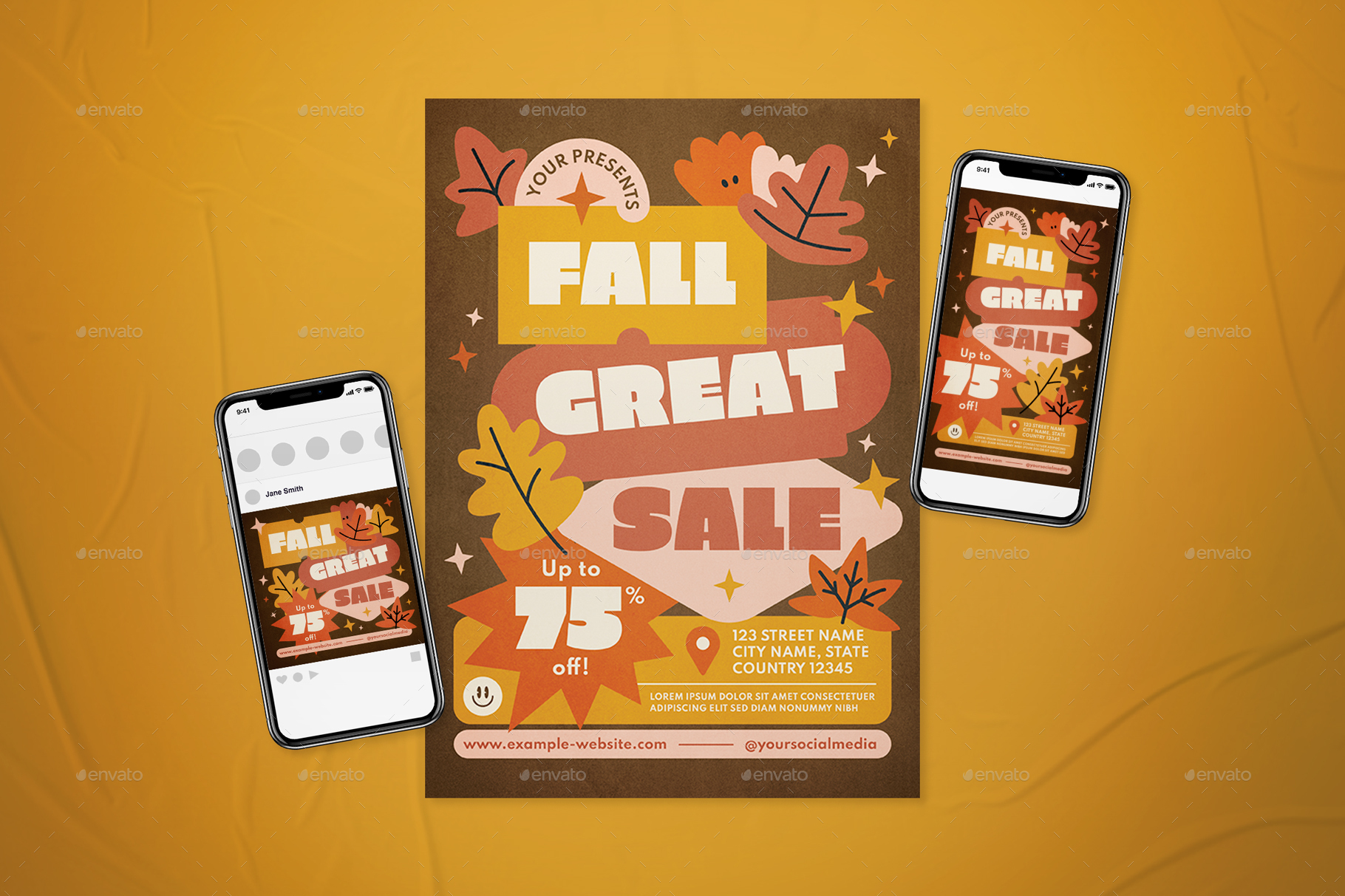 Fall Sale Flyer Set by dannyaldana | GraphicRiver