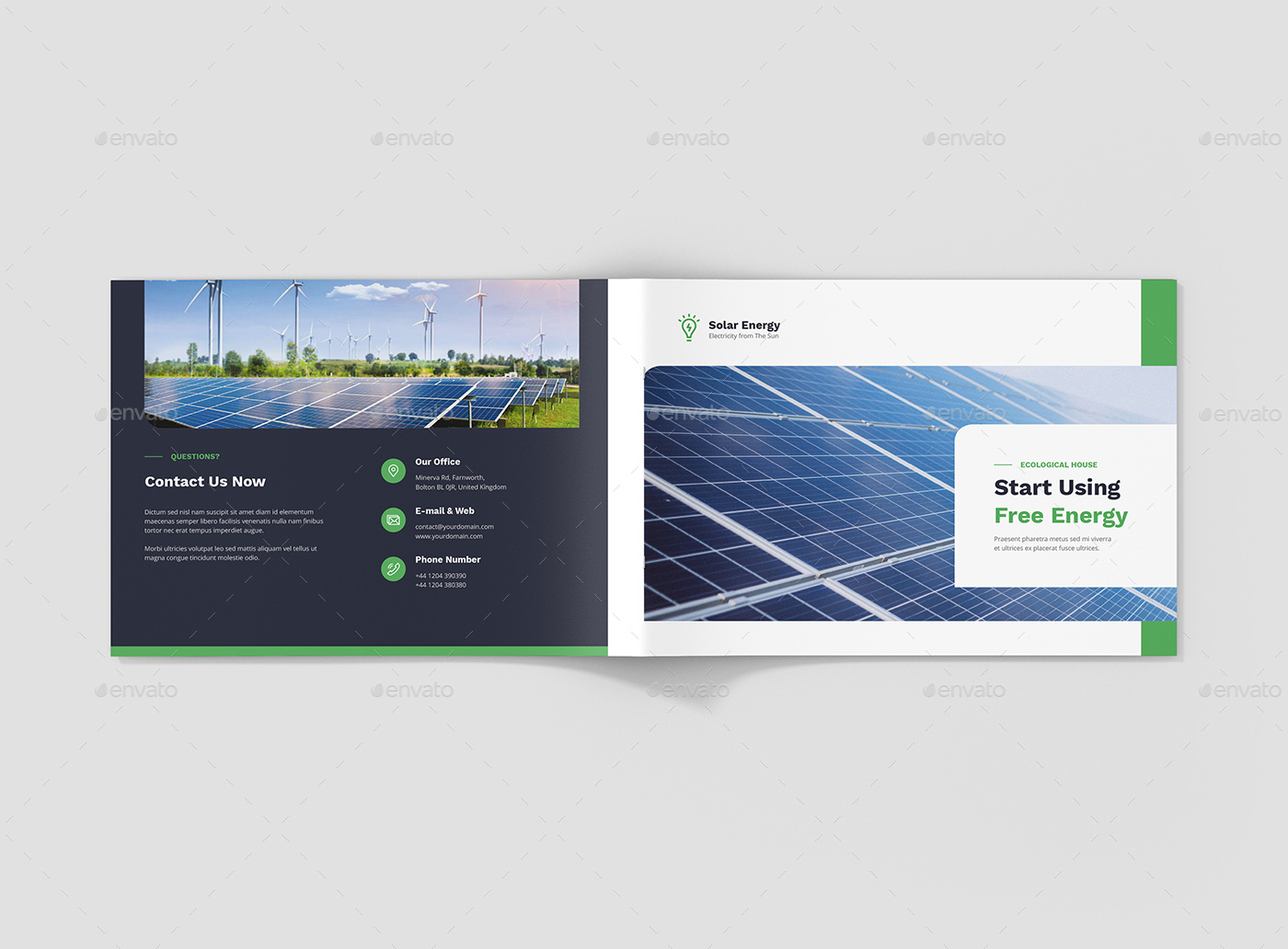 Solar Energy – Company Profile Landscape, Print Templates | GraphicRiver