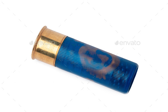 Shotgun shell cartridge isolated on white background Stock Photo by ...