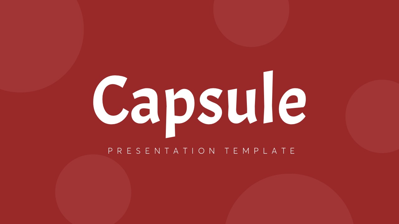 Capsule Medical Presentation Template, Presentation Templates ...