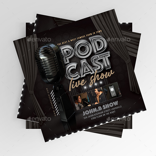 Podcast Show Flyer, Print Templates | GraphicRiver