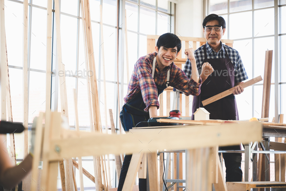 man person professional carpenter team work in construction with wood ...