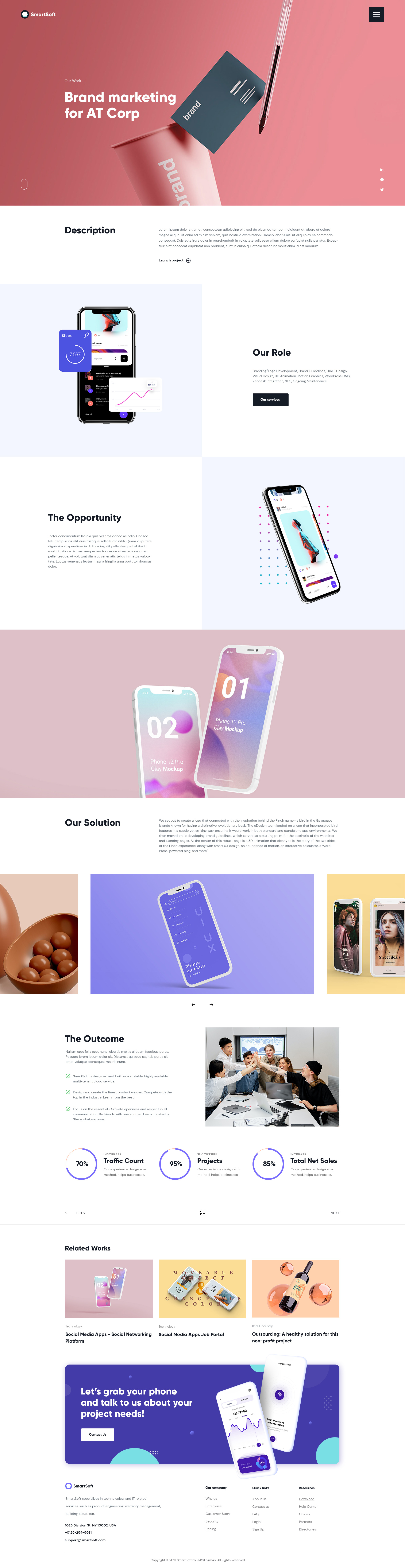 SmartSoft - Technology IT Solutions & Services PSD template by jwsthemes